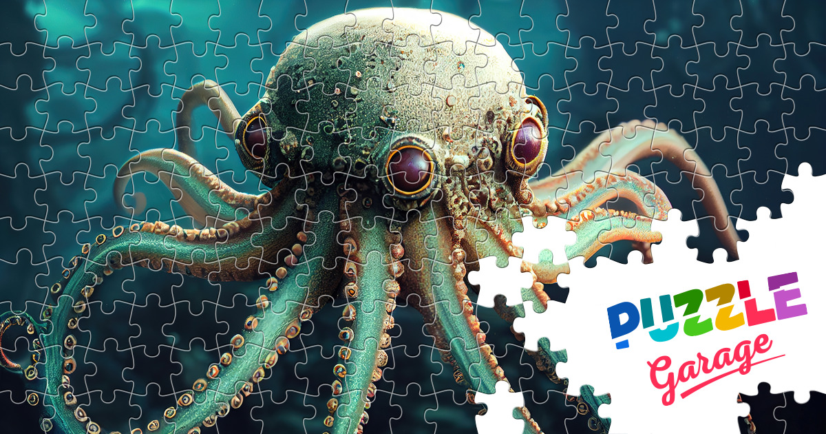 Biomechanical octopus Jigsaw Puzzle (Space, Sci-Fi) | Puzzle Garage