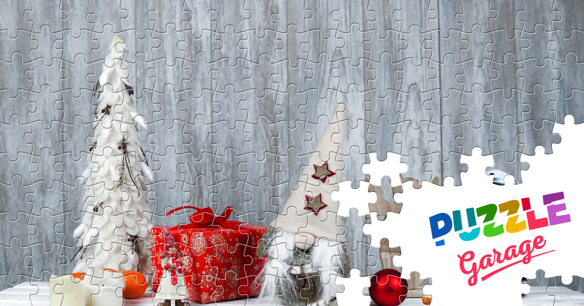 New Year's gnome, gift and lantern Jigsaw Puzzle (Holidays, New Year ...