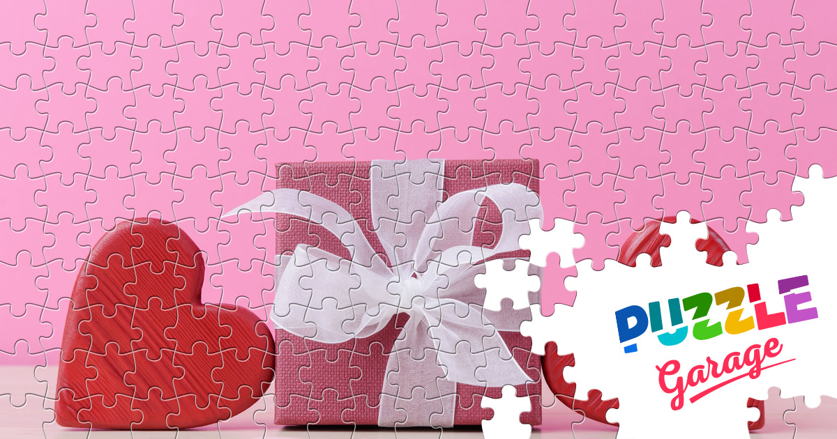 Gift and hearts Jigsaw Puzzle (Holidays, Valentine's Day) | Puzzle Garage