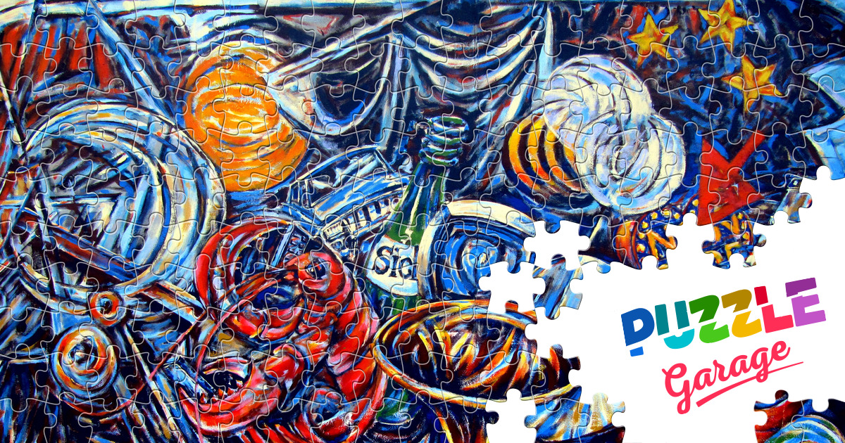 Graffiti on the remains of the Berlin Wall Jigsaw Puzzle (Art, Graffiti ...