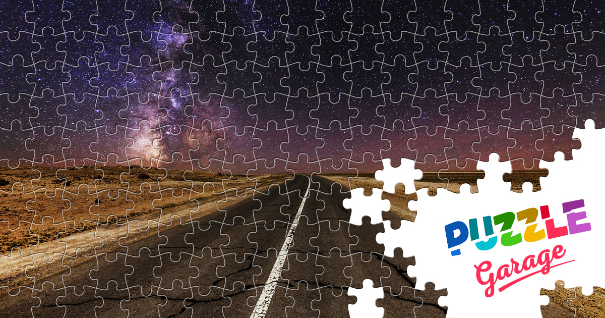 Night deserted road Jigsaw Puzzle (Architecture, Roads) | Puzzle Garage