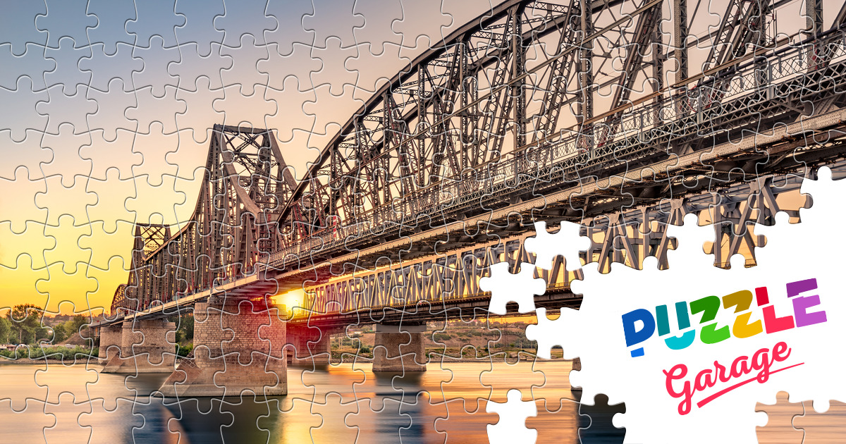 Anghel Saligny Bridge Jigsaw Puzzle (Architecture, Bridges) | Puzzle Garage