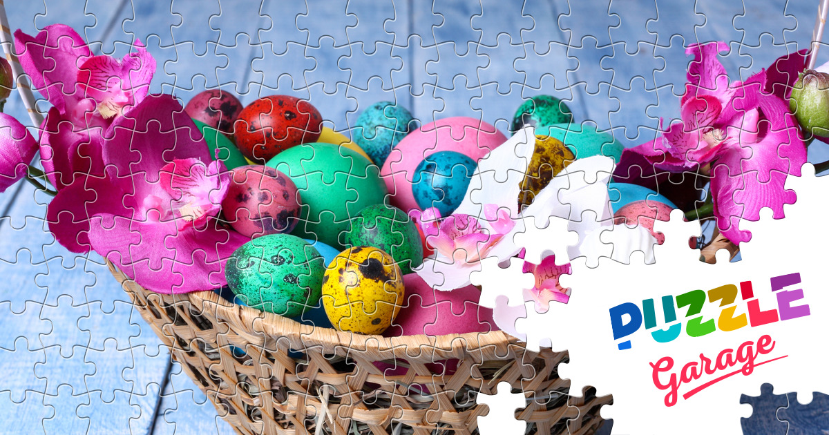 Easter eggs and orchids Jigsaw Puzzle (Holidays, Easter) | Puzzle Garage