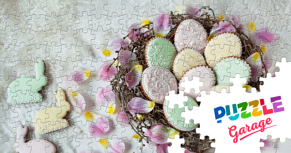 Glazed Easter Cookies Jigsaw Puzzle (Holidays, Easter) | Puzzle Garage