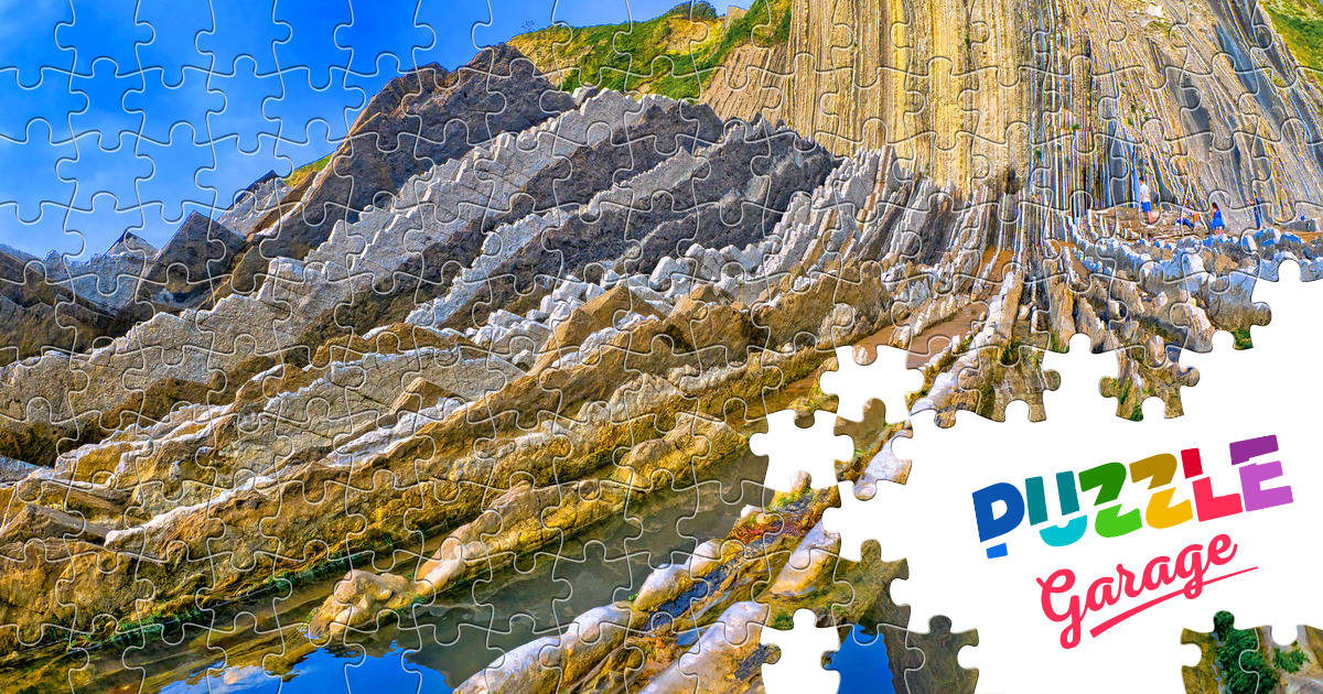 Flysch rocks Jigsaw Puzzle (Nature, Mountains) | Puzzle Garage