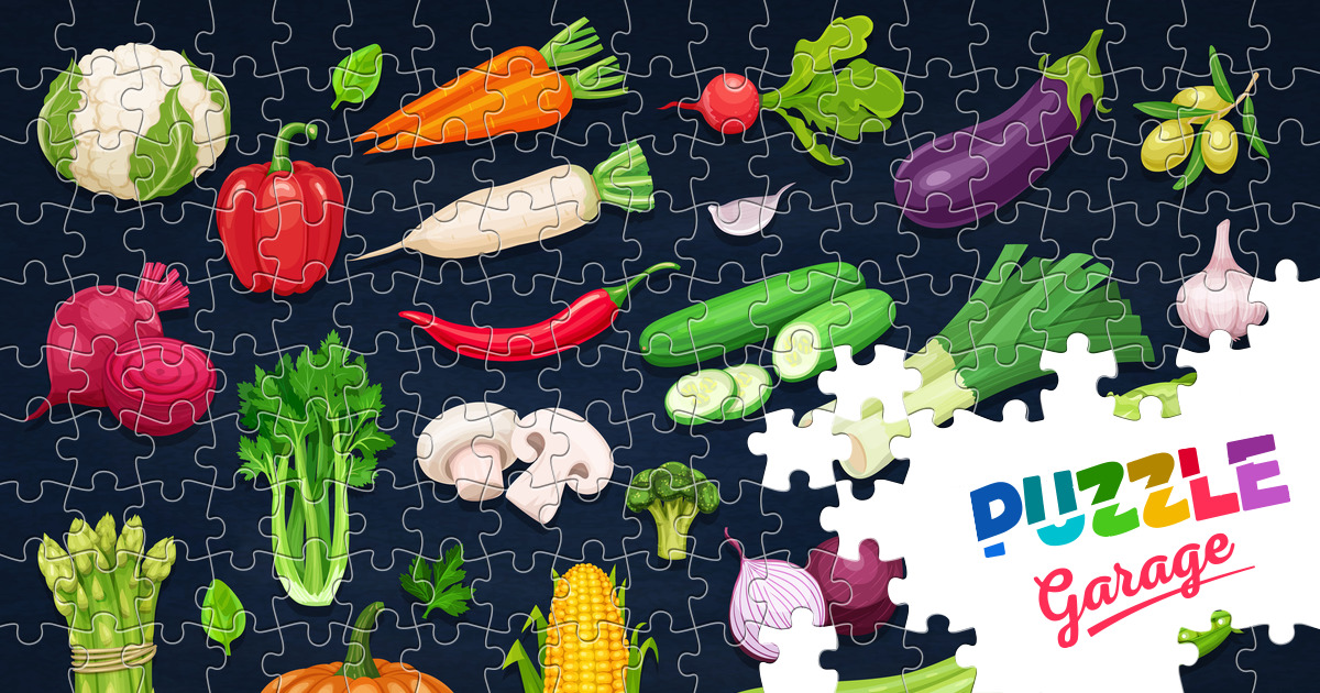 Vegetables Jigsaw Puzzle (For children, Educational) | Puzzle Garage