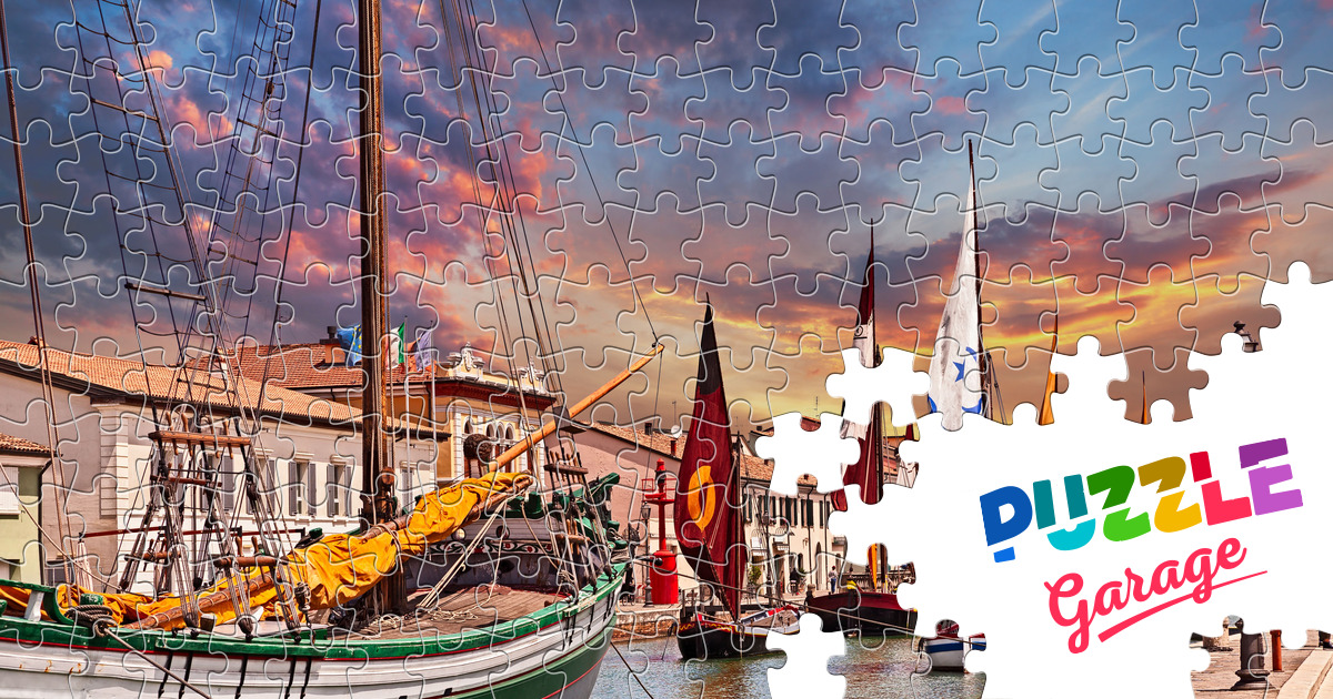 Pier in the city of Cesenatico Jigsaw Puzzle (Countries, Italy ...