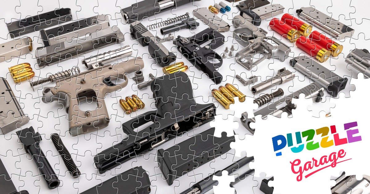 Weapons on a white background Jigsaw Puzzle (Stuff, Weapons) | Puzzle ...