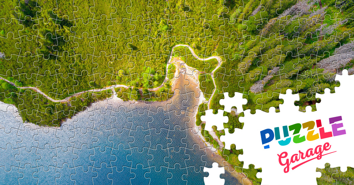 Top view of the lake in the Tatras Jigsaw Puzzle (Other, Aerial view ...