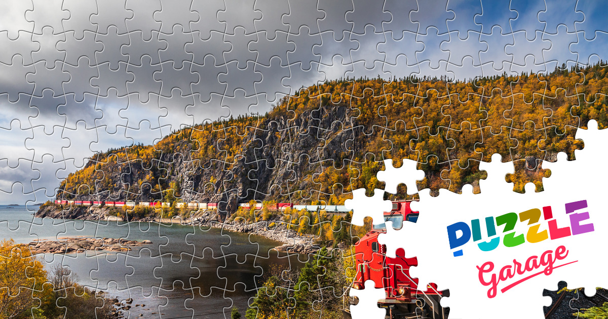 Red freight train Jigsaw Puzzle (Technics, Trains) | Puzzle Garage