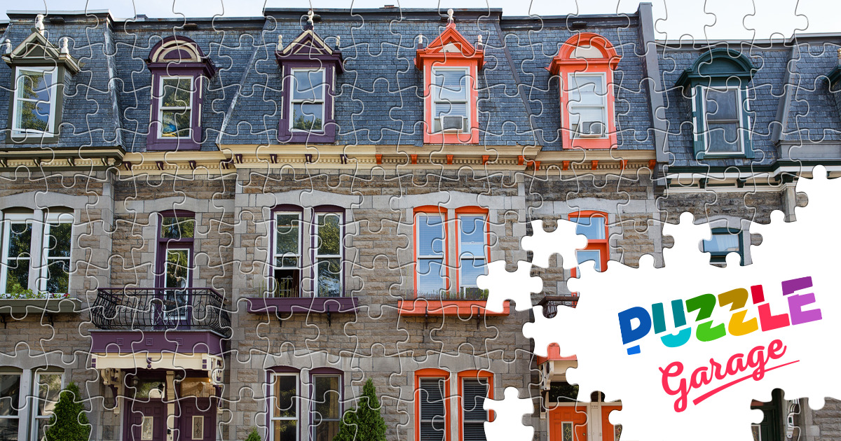 Townhouses in Montreal Jigsaw Puzzle (Countries, Canada) | Puzzle Garage