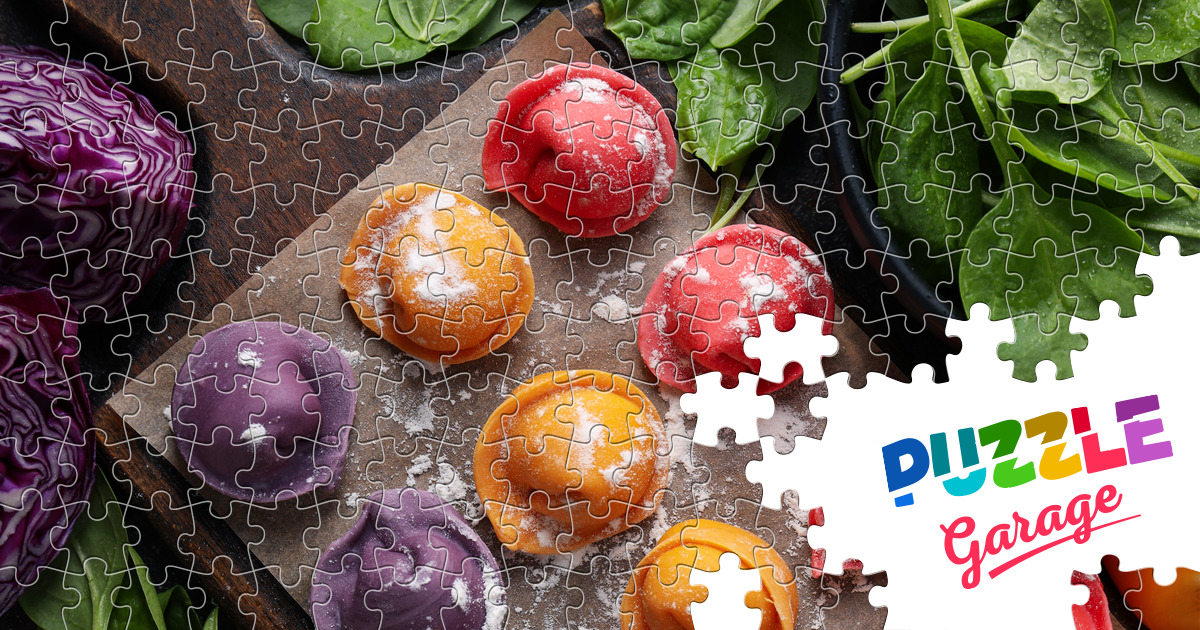 Multicolored dumplings Jigsaw Puzzle (Home, Food) | Puzzle Garage