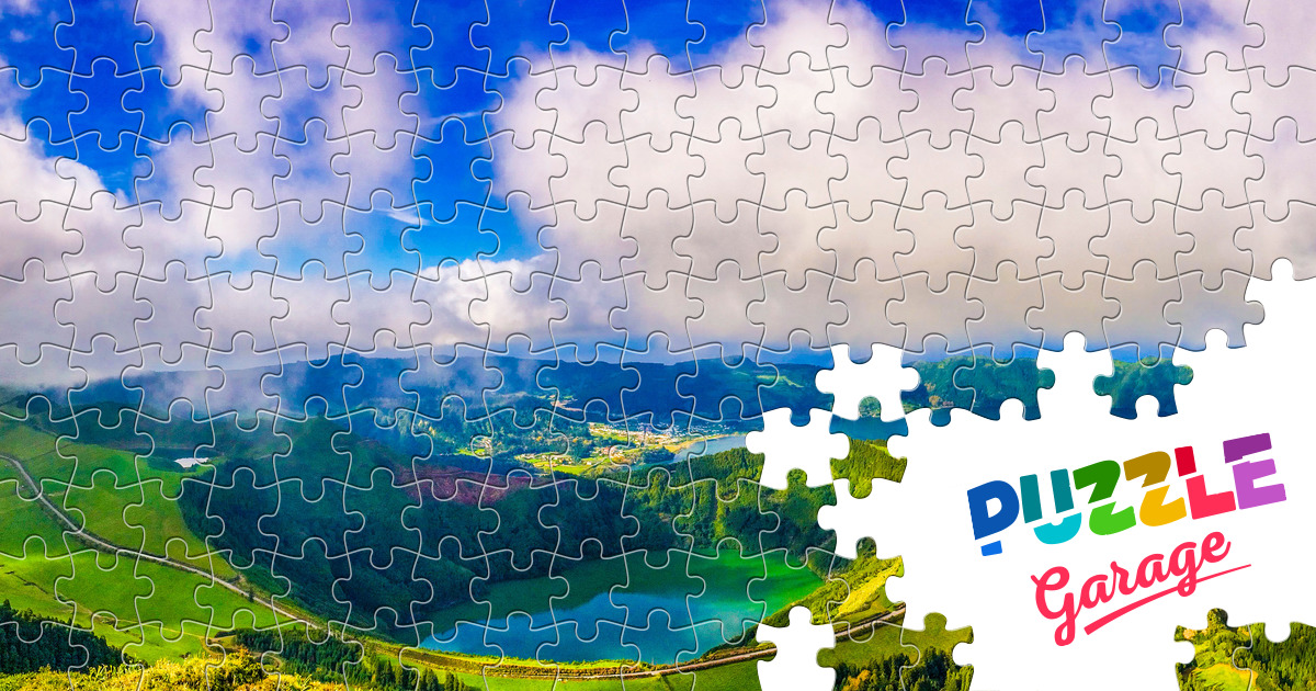 Lakes in the Azores Jigsaw Puzzle (Countries, Portugal) | Puzzle Garage