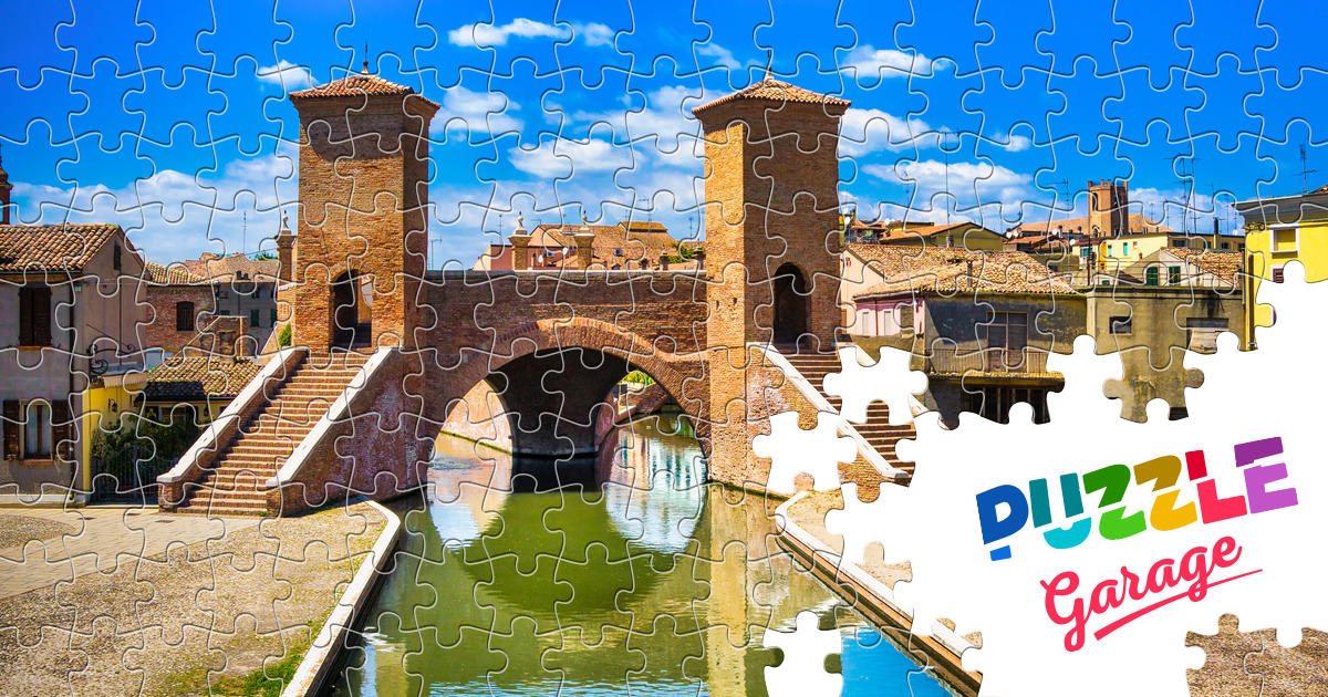 Trepponti Bridge in Comacchio Jigsaw Puzzle (Countries, Italy) | Puzzle ...