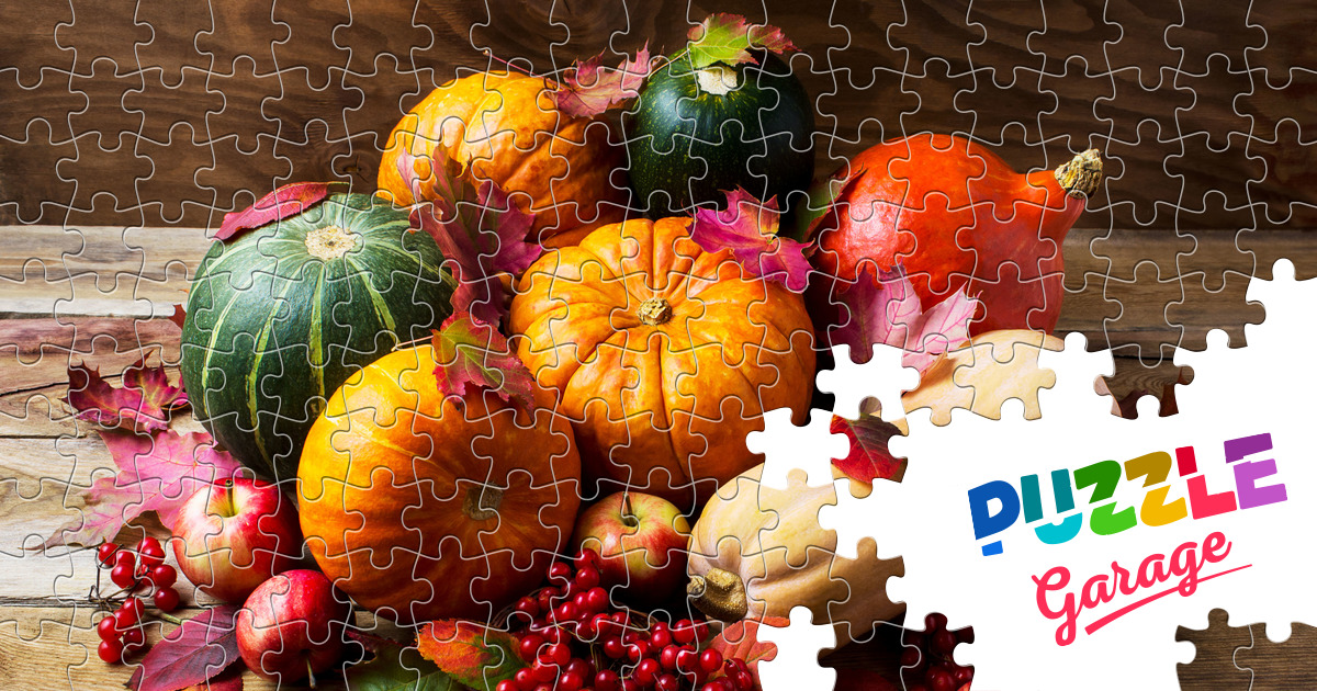 Pumpkins, apples and berries Jigsaw Puzzle (Plants, Pumpkins) | Puzzle ...