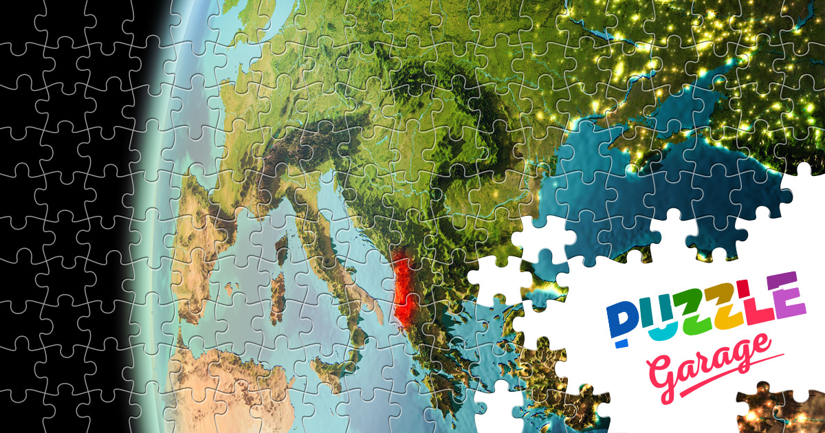 Earth view from orbit Jigsaw Puzzle (Space, Cosmonautics) | Puzzle Garage