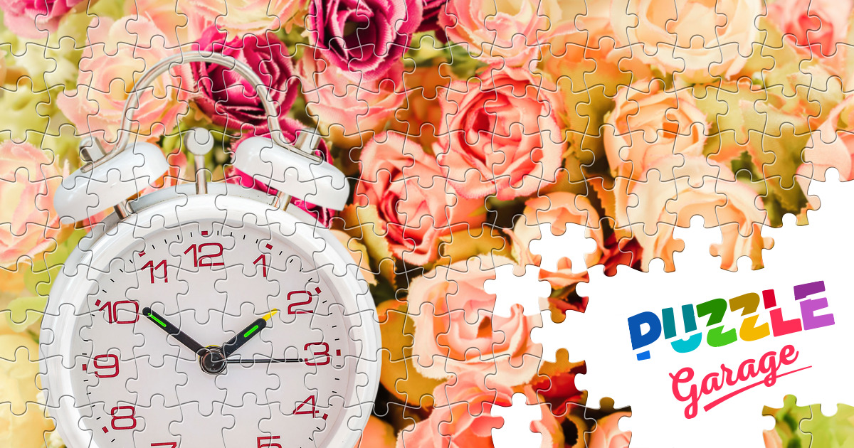 Alarm clock and roses Jigsaw Puzzle (Stuff, Watches) | Puzzle Garage