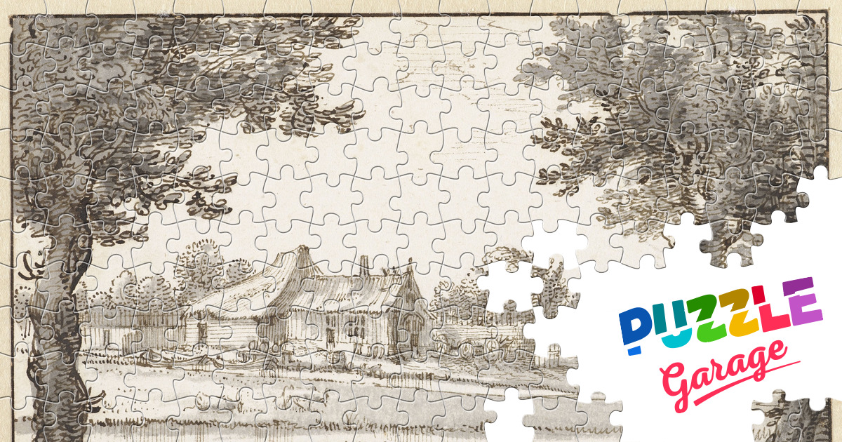 Claes Jansz Visscher (II): "View of a farm" Jigsaw Puzzle (Art ...