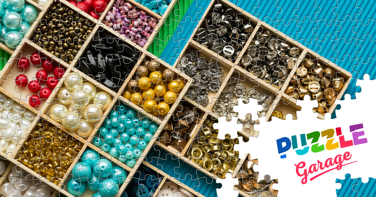 Multicolored buttons and beads Jigsaw Puzzle (Home, Needlework ...