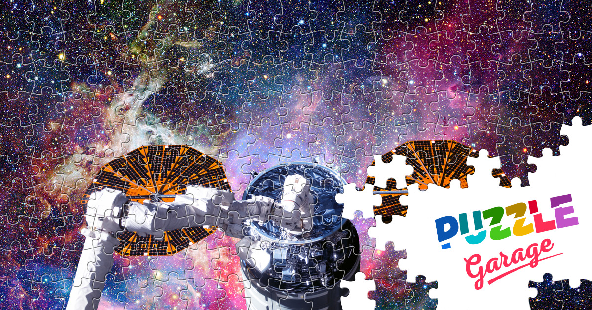 Spaceship and stars Jigsaw Puzzle (Space, Cosmonautics) | Puzzle Garage