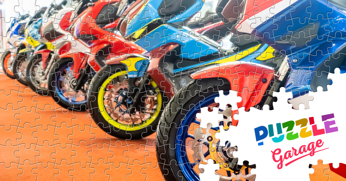 Colorful motorcycles Jigsaw Puzzle (Sport, Moto Sport) | Puzzle Garage