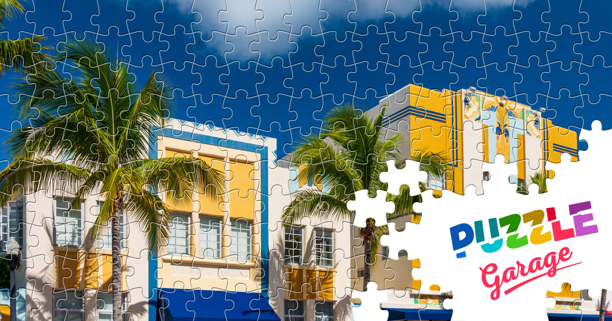 Hotel in Miami Beach Jigsaw Puzzle (Countries, USA) | Puzzle Garage