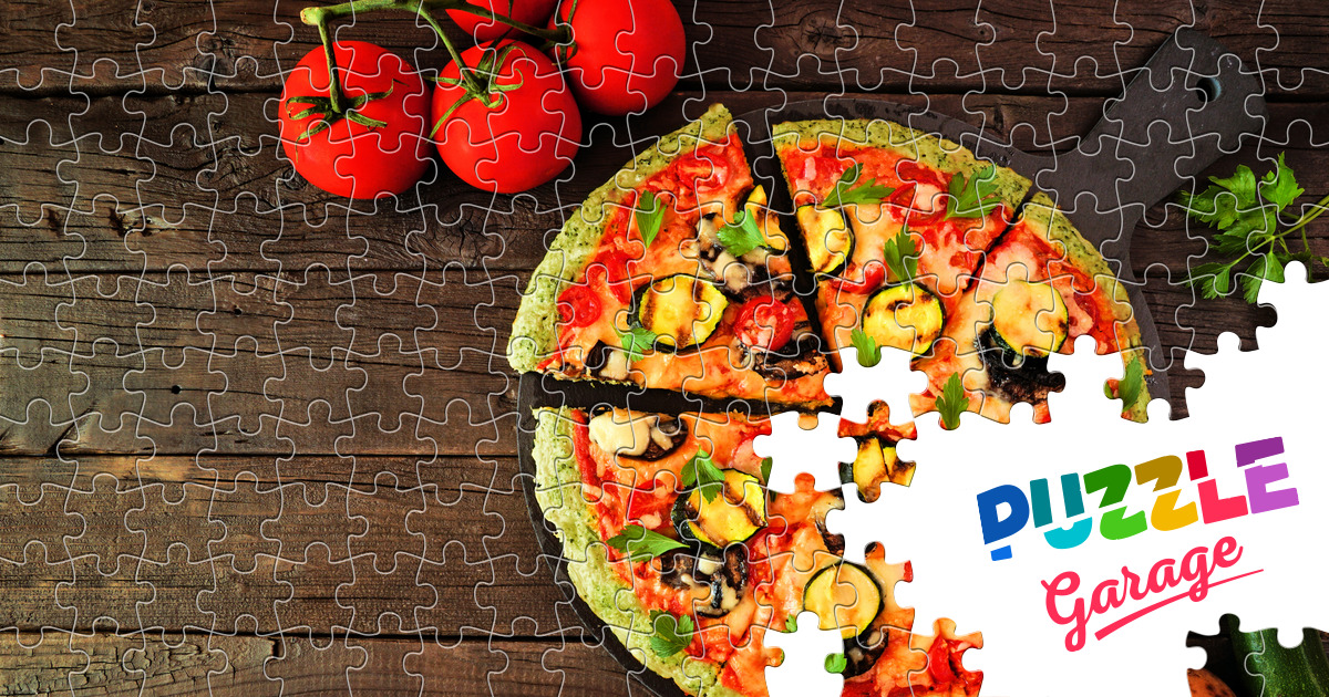 Pizza with vegetables Jigsaw Puzzle (Home, Food) | Puzzle Garage