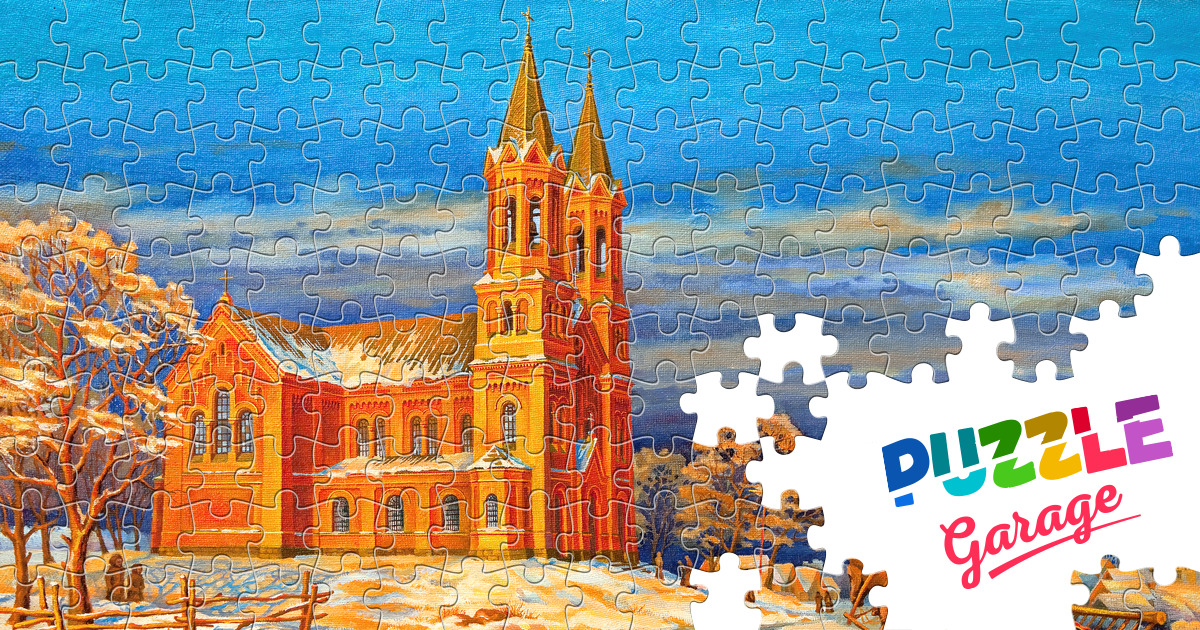 Church in the village Jigsaw Puzzle (Art, Painting) | Puzzle Garage