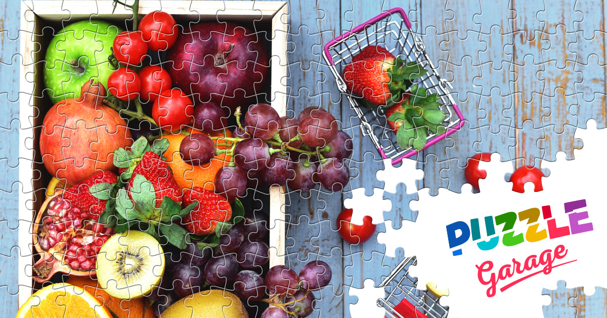 Fruits in a wooden box Jigsaw Puzzle (Plants, Fruits) | Puzzle Garage