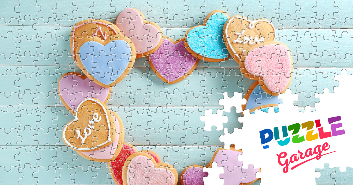 Heart shaped cookies Jigsaw Puzzle (Holidays, Valentine's Day) | Puzzle ...