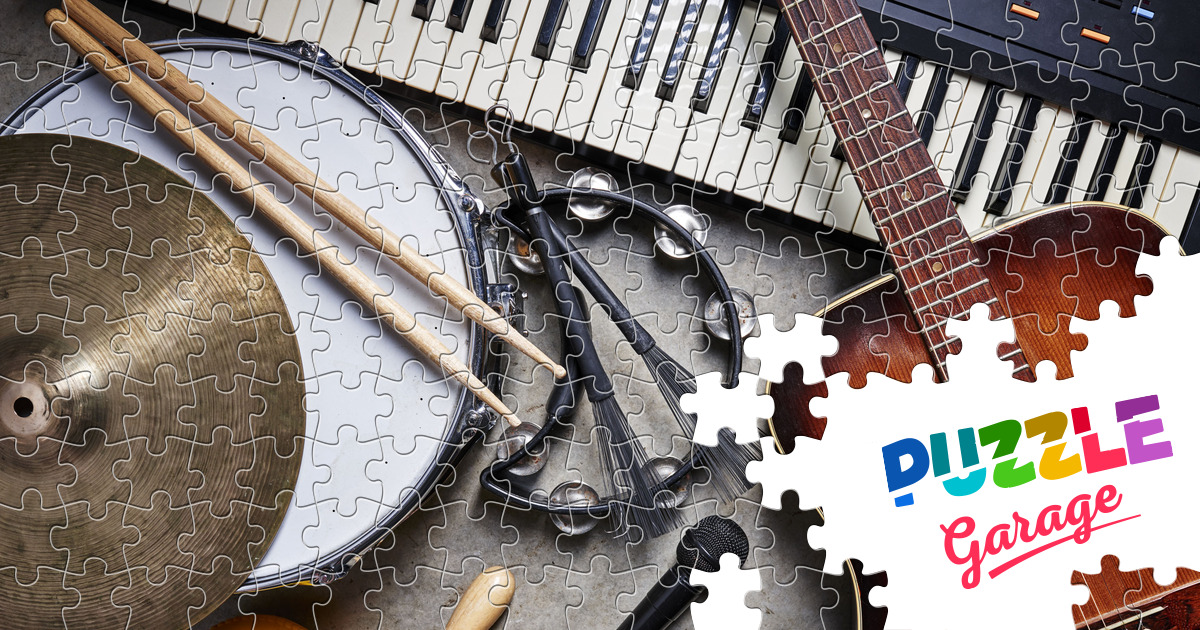 Musical instruments on the table Jigsaw Puzzle (Stuff, Tools) | Puzzle ...