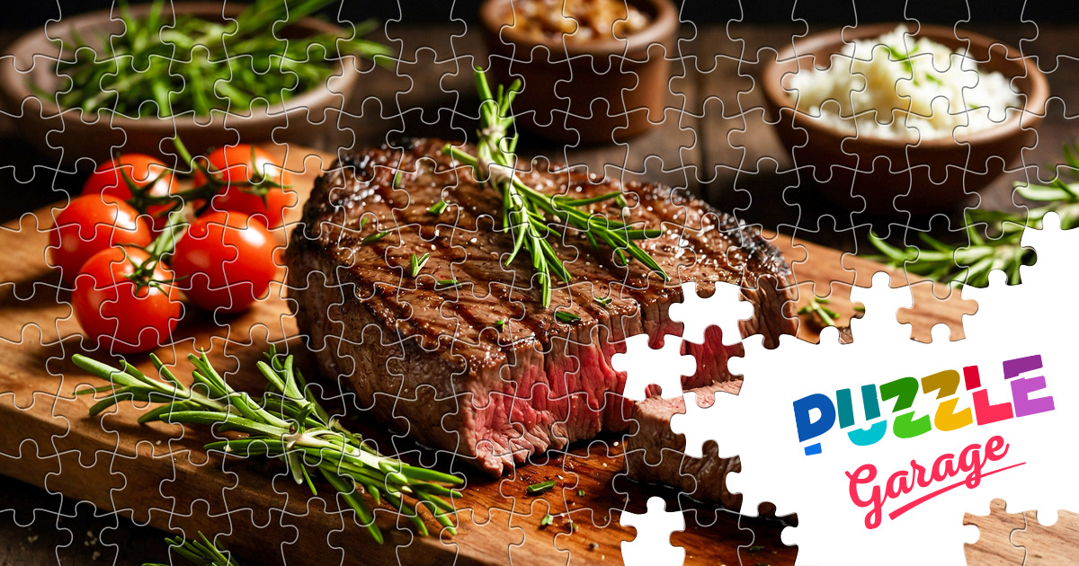 Grilled Beef Steak Jigsaw Puzzle (Home, Food) | Puzzle Garage