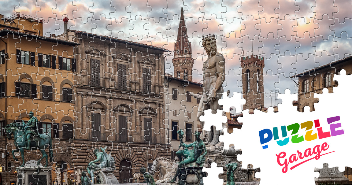 Statue of Neptune in Florence Jigsaw Puzzle (Countries, Italy) | Puzzle ...