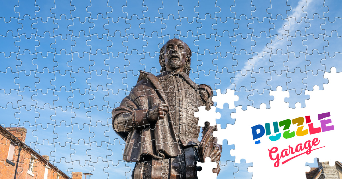 Statue of William Shakespeare in Stratford-upon-Avon Jigsaw Puzzle (Art ...