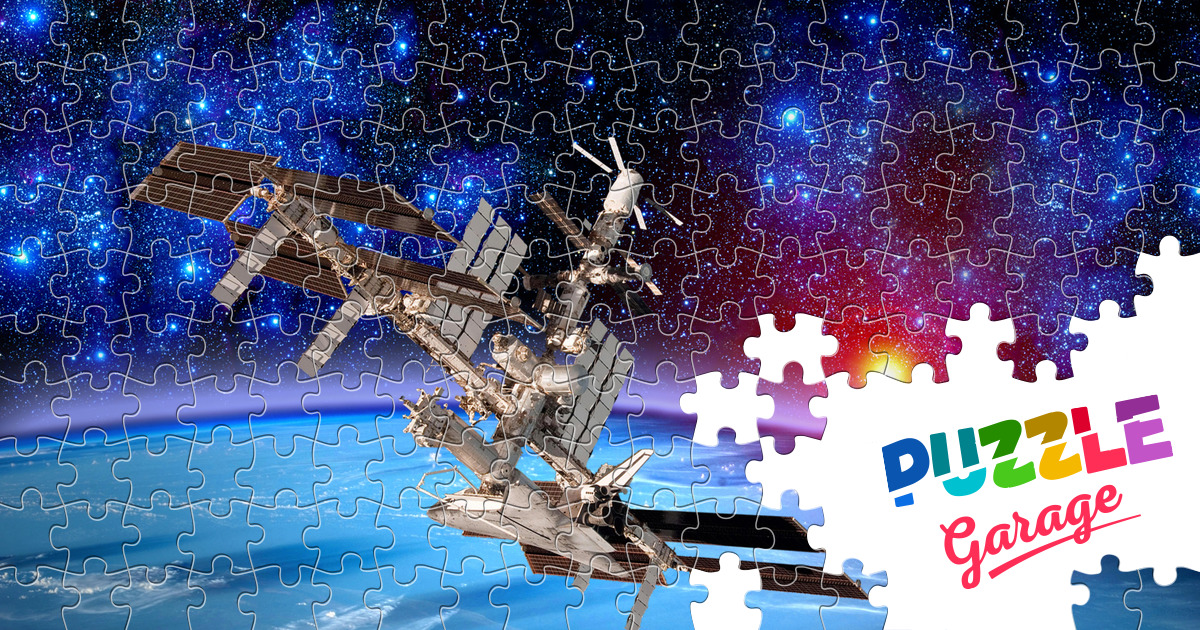 International space station in space Jigsaw Puzzle (Space, Cosmonautics ...