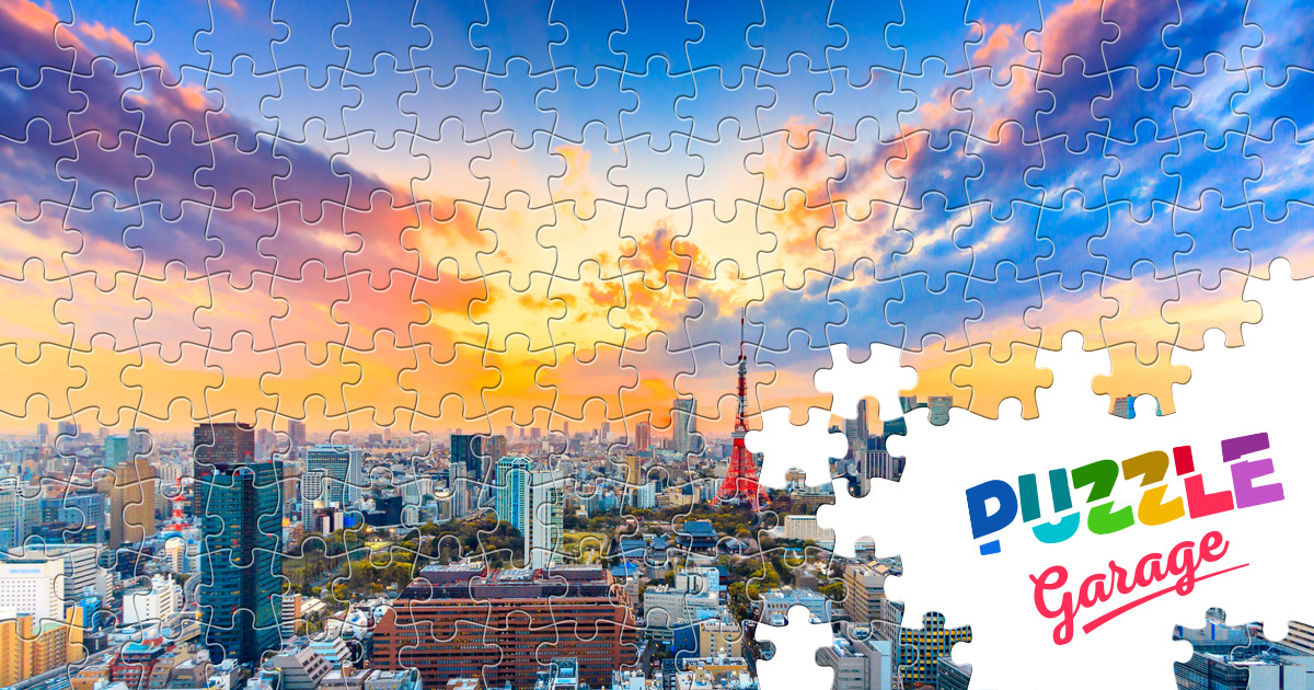 Tokyo at sunset Jigsaw Puzzle (Countries, Japan) | Puzzle Garage