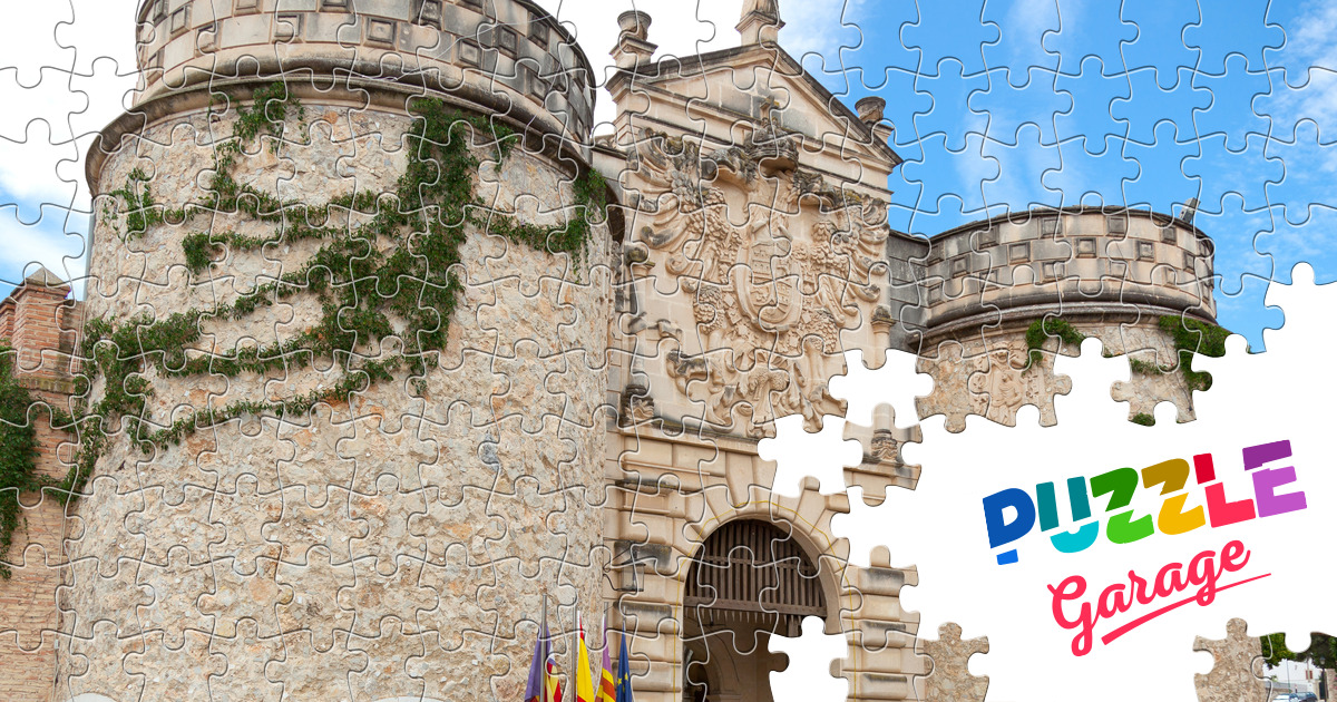 The main entrance to the Spanish Village Jigsaw Puzzle (Countries ...