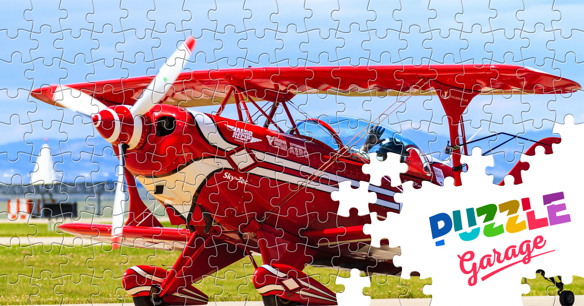 Red propeller plane Jigsaw Puzzle (Technics, Aviation) | Puzzle Garage