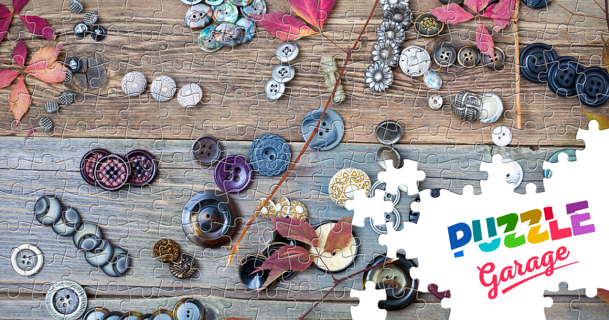 Different buttons on the table Jigsaw Puzzle (Home, Needlework ...