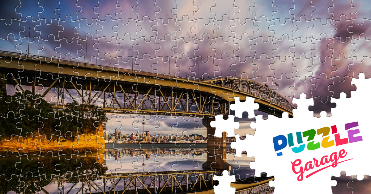 Auckland Harbor Bridge Jigsaw Puzzle (Architecture, Bridges) | Puzzle ...