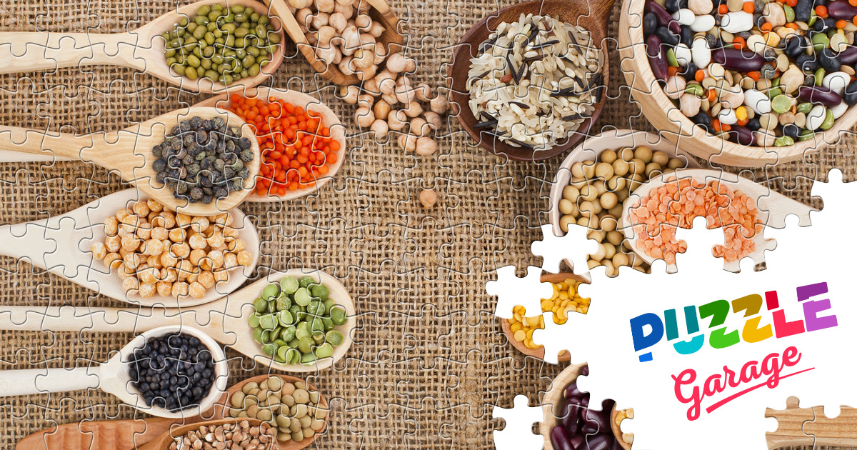 Spices in wooden spoons Jigsaw Puzzle (Home, Food) | Puzzle Garage