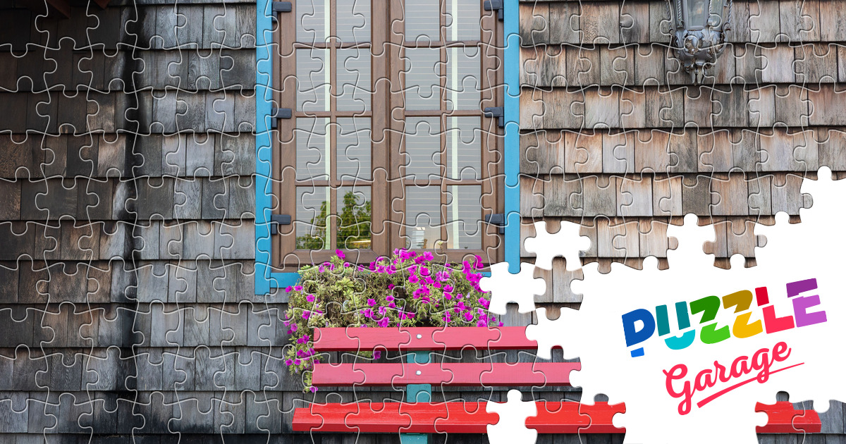 Wooden facade of the house Jigsaw Puzzle (Home, Facades) | Puzzle Garage