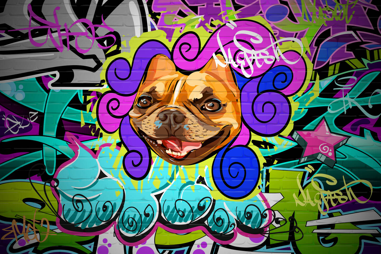 Graffiti dog Jigsaw Puzzle (Art, Graffiti) | Puzzle Garage