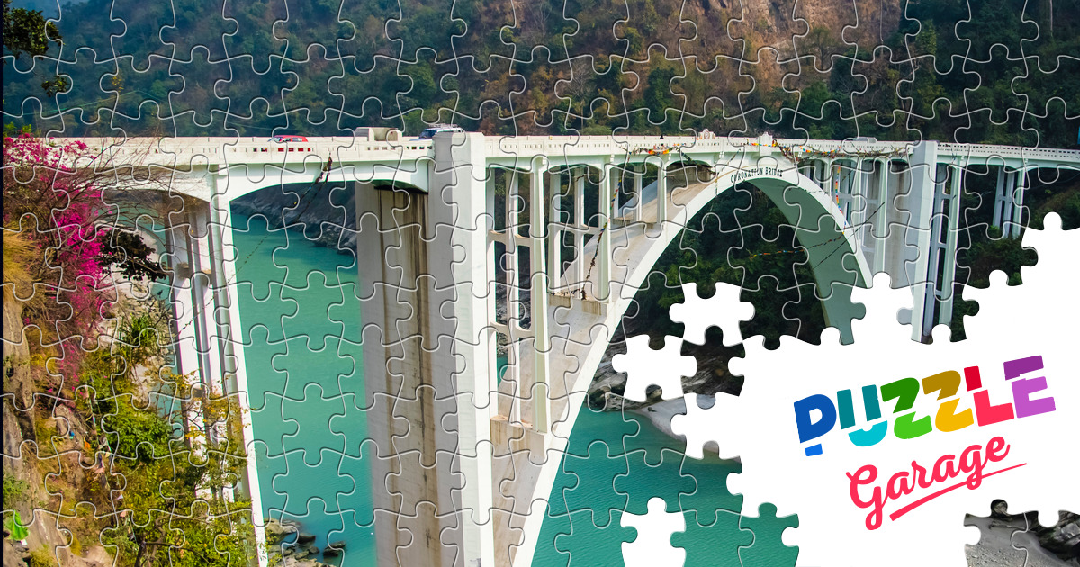 Coronation Bridge between India and Bhutan Jigsaw Puzzle (Architecture ...