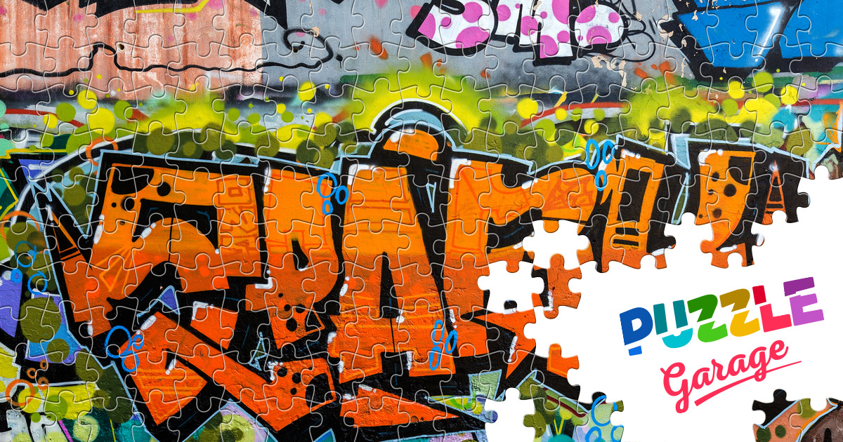Abstract letters on the wall Jigsaw Puzzle (Art, Graffiti) | Puzzle Garage