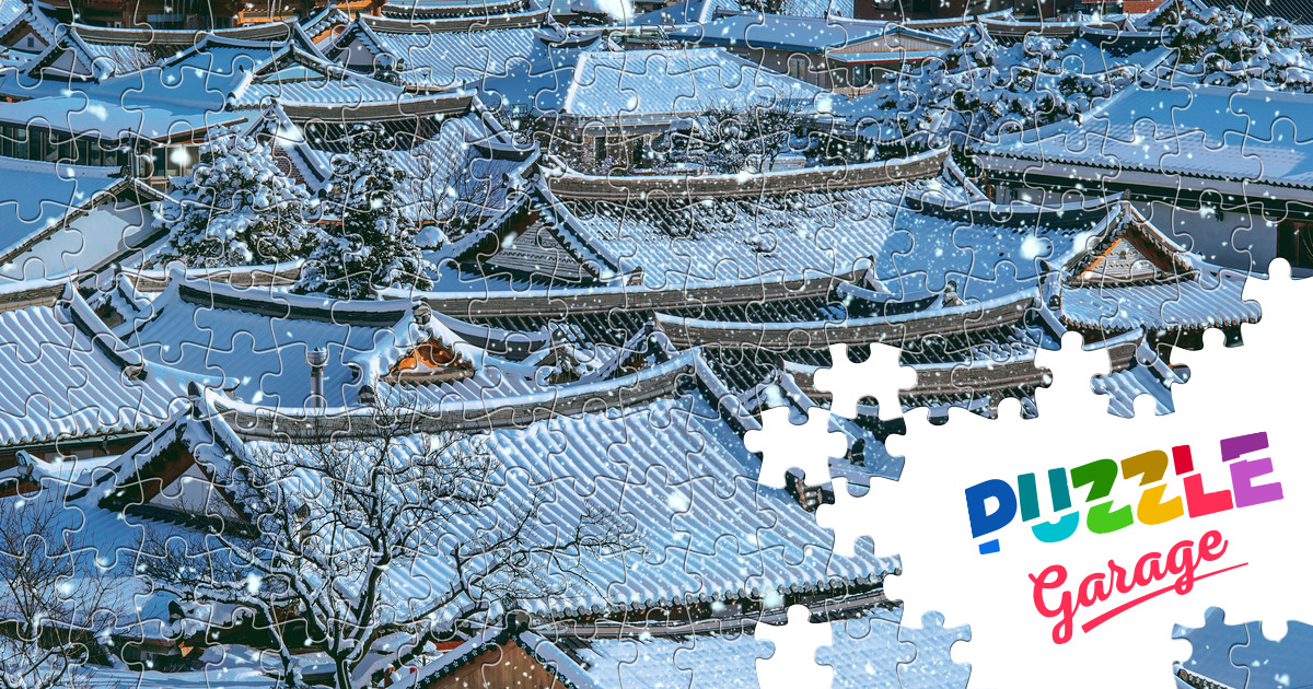 Snowy roofs Jigsaw Puzzle (Architecture, Roofs) | Puzzle Garage