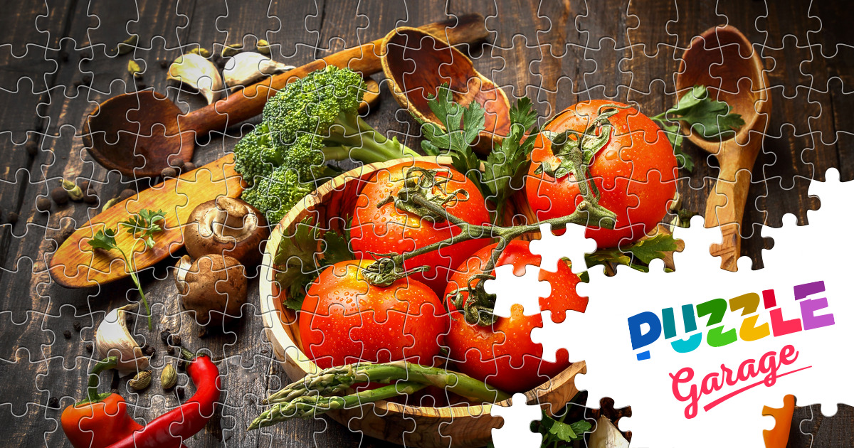 Vegetables and spices on the table Jigsaw Puzzle (Plants, Vegetables ...