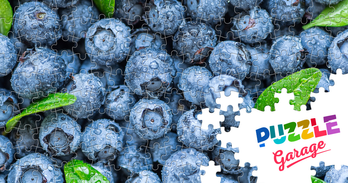 Ripe blueberries with water drops Jigsaw Puzzle (Plants, Berries ...