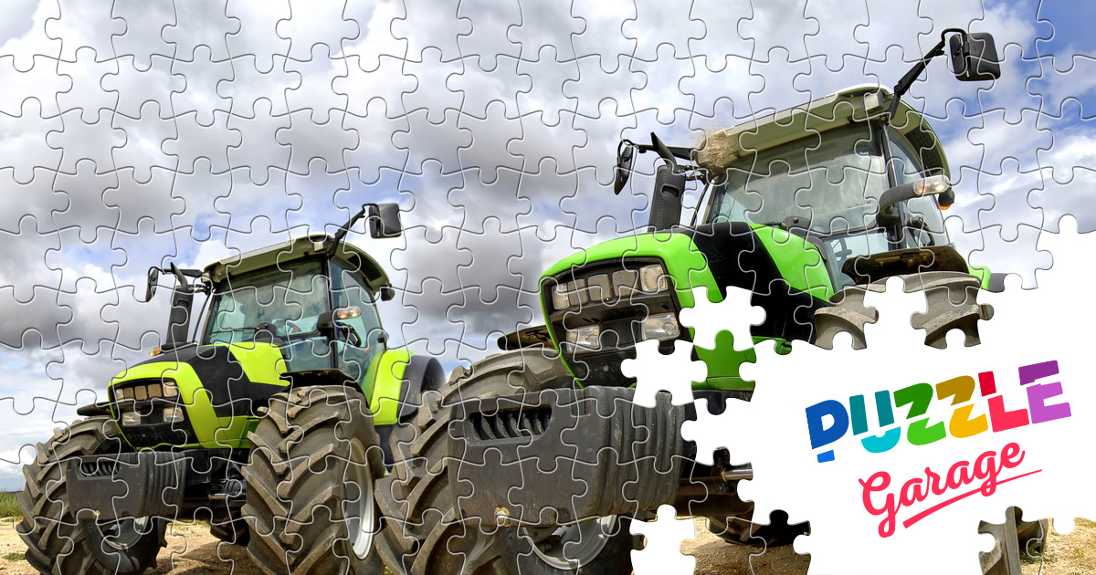 Tractors in the field Jigsaw Puzzle (Technics, Special machinery ...