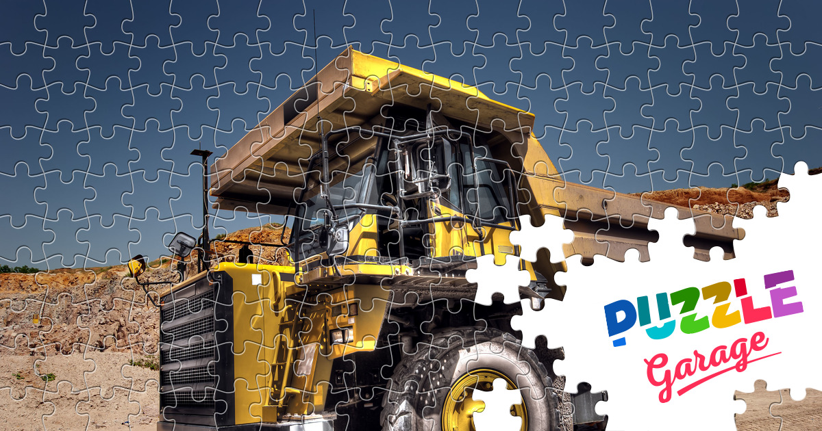 Yellow dump truck in a quarry Jigsaw Puzzle (Technics, Special ...